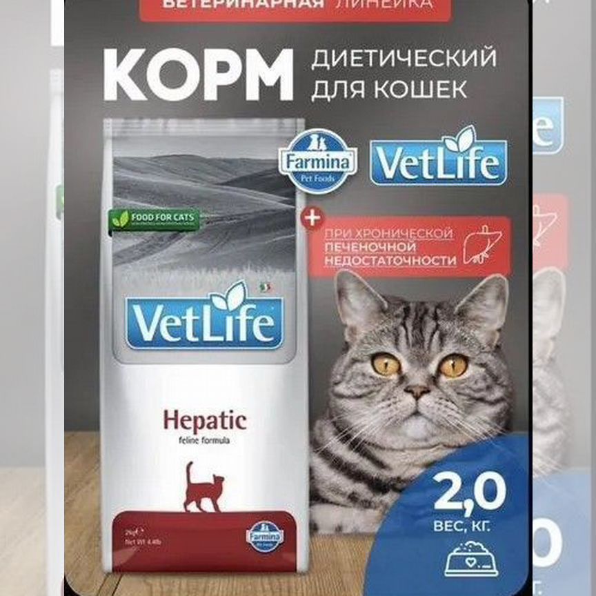 Корм для кошек Farmina Hepatic гепатик 2 кг