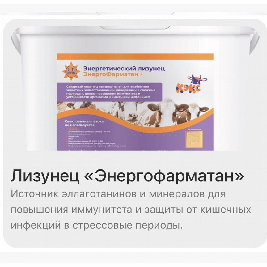 Лизунец для крс защита от кишечных инфекций