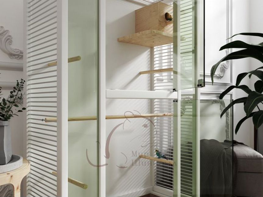 Клетка-витрина для птиц, попугаев "Классика"