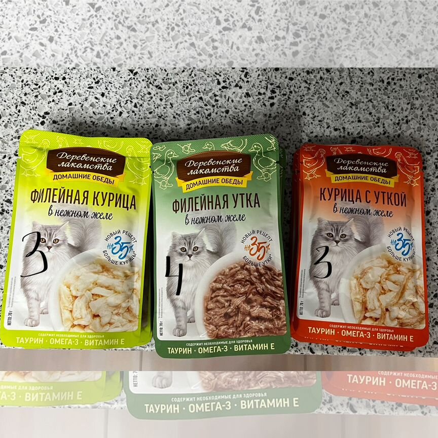 Жидкий корм для кошек деревенские лакомства