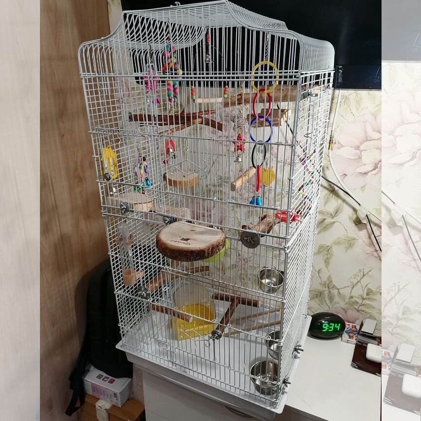 Клетка для попугая большая бу В/Д/Ш - 91/36/48