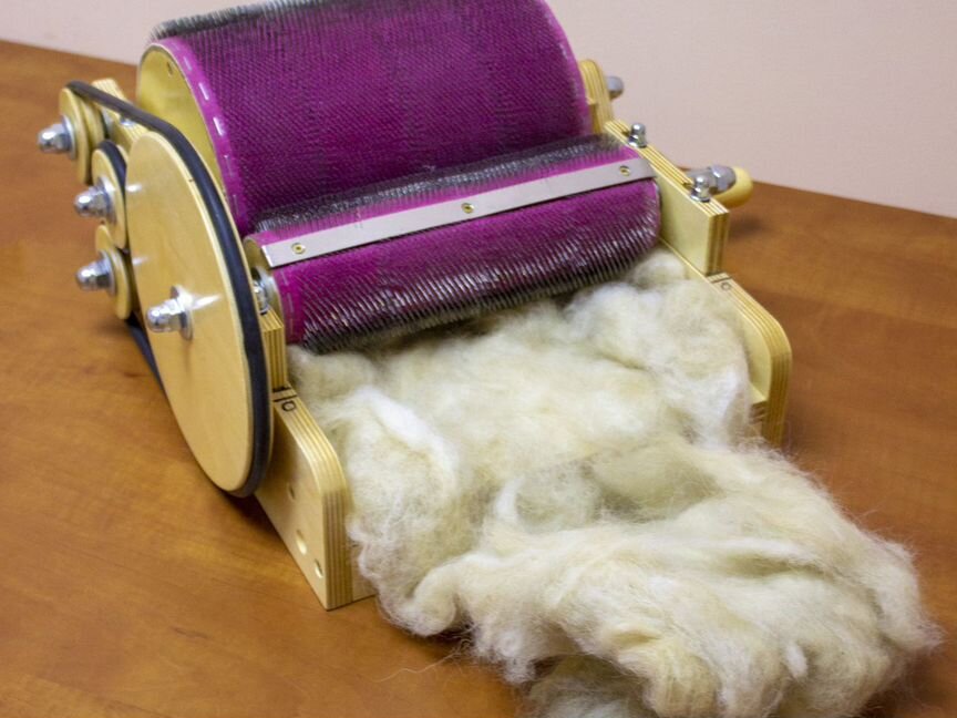 Кардер для шерсти барабанный