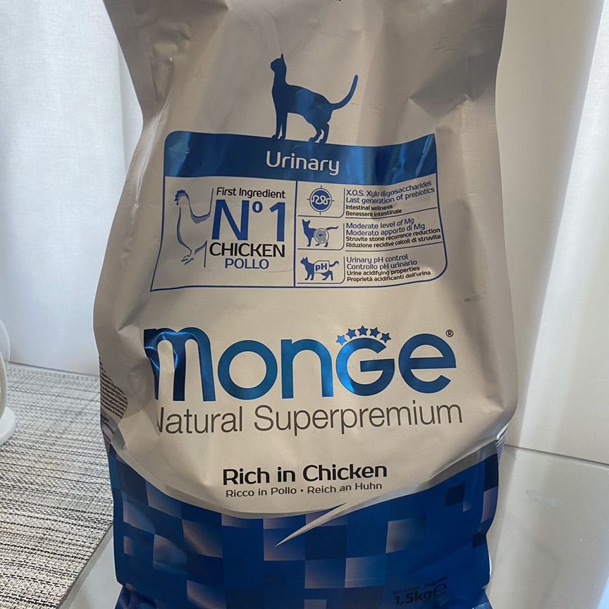 Корм для кошек monge urinary 1.5 кг