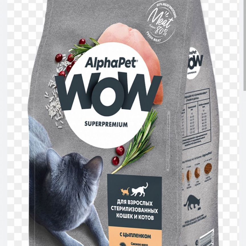 Корм alphapet wow для кошек