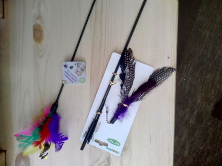 Игрушка для кота/кошки цветные перья