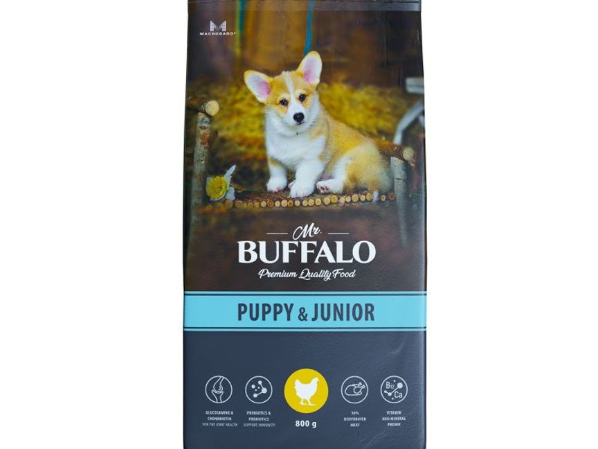 Mr.Buffalo сухой корм с курицей для щенков и юниор