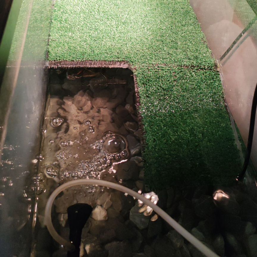 Аквариум для красноухой черепахи с тумбой