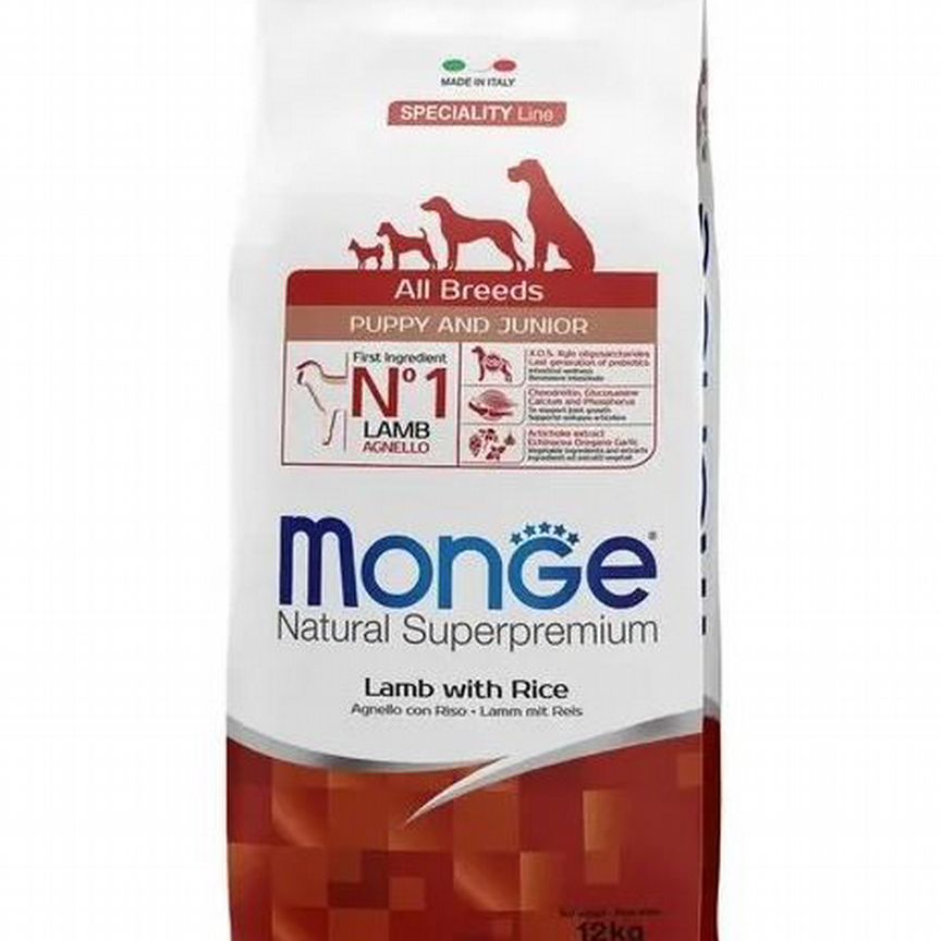 Сухой корм для щенков всех пород Monge Puppy&Junio
