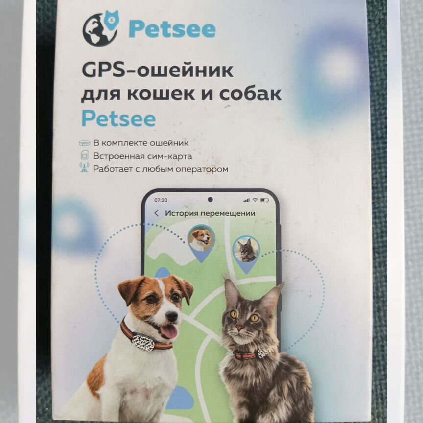 GPS ошейник-трекер " Petsee" для собак и кошек