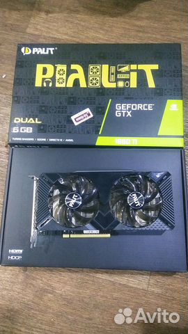 Новая видеокарта Palit Gtx 1660 ti Dual (6gb) купить во Владимире ...