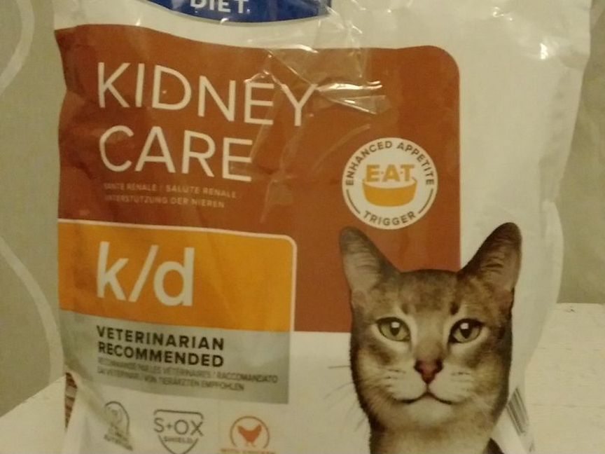 Hills k/d сухой корм для кошек renal с курицей