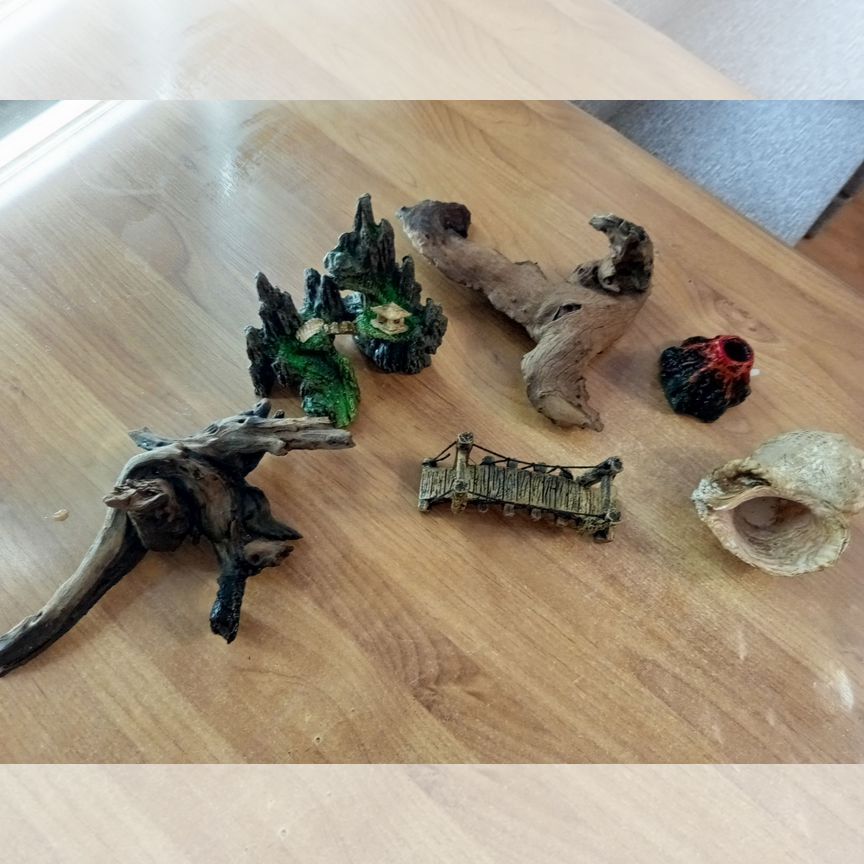 Декорации для аквариума б/у, компрессор