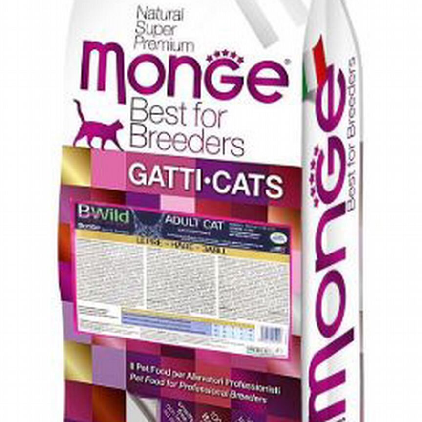Корм для кошек Monge Bwild Adult(Зайчатина) 10кг