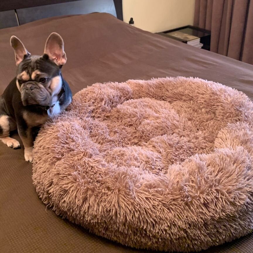 Лежанка для животных, круглая, мягкая