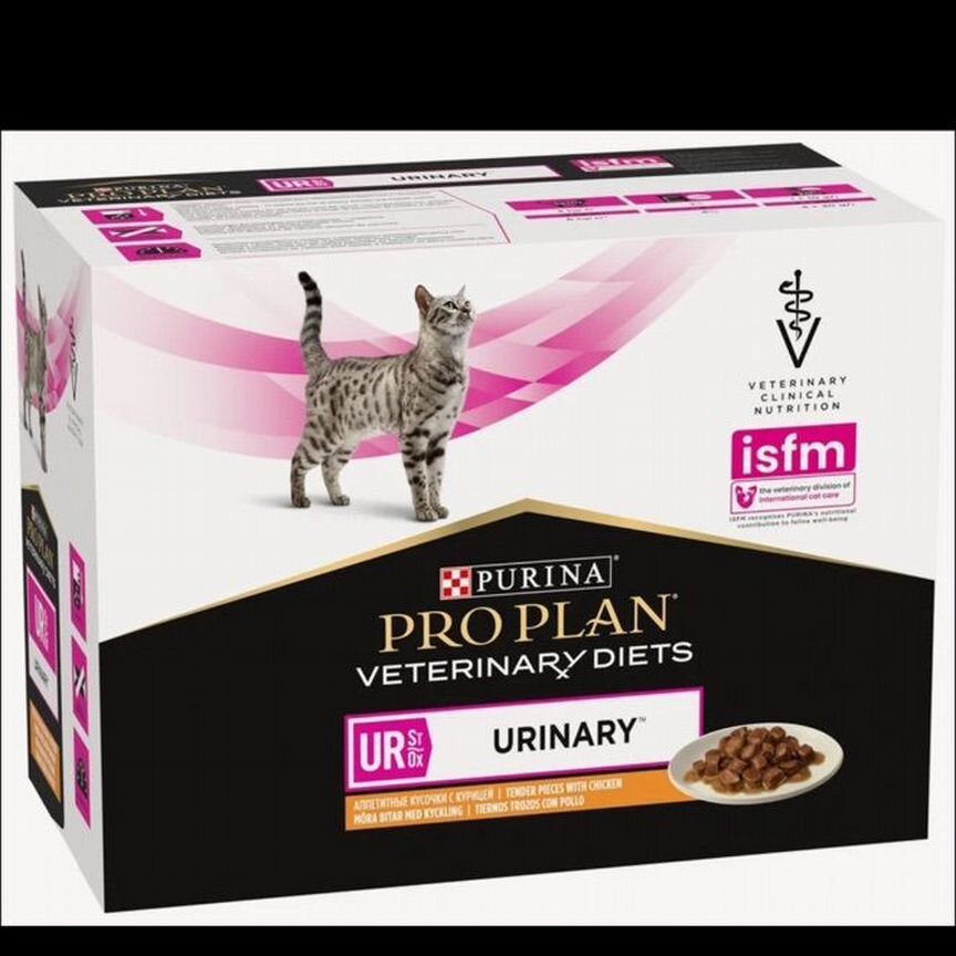 Корм для кошек pro plan urinary влажный 28 паучей