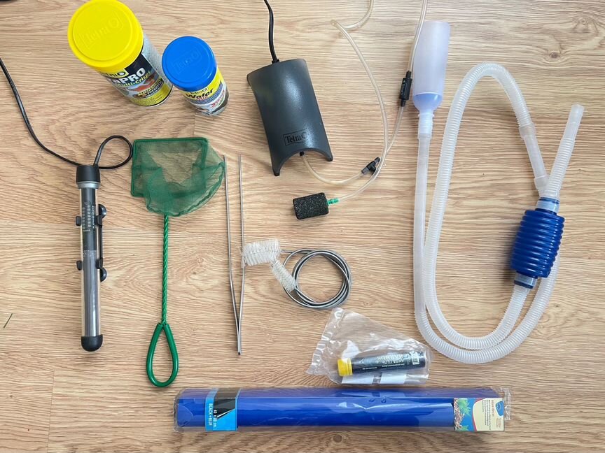 Компрессор, обогреватель, Аксессуары для аквариума