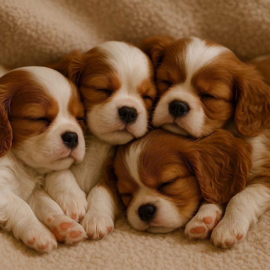 Кавалер кинг-чарльз-спаниель, щенок