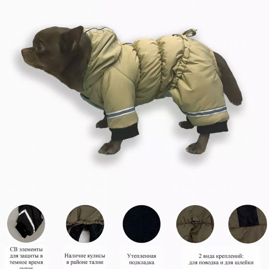 Зимний комбинезон для собак мелких пород S