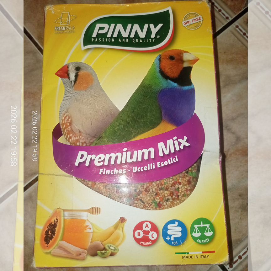 Корм для экзотических птиц pinny