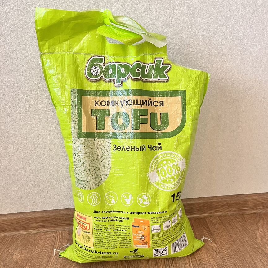 Наполнитель Барсик tofu 15 л