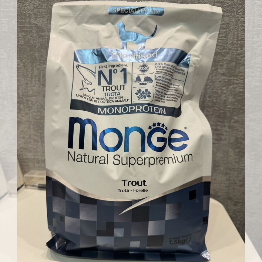 Monge Cat Monoprotein Sterilised Trout (форель)