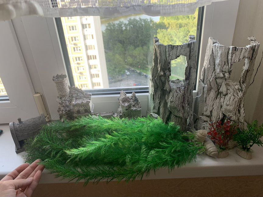 Декорации для аквариума замок камень