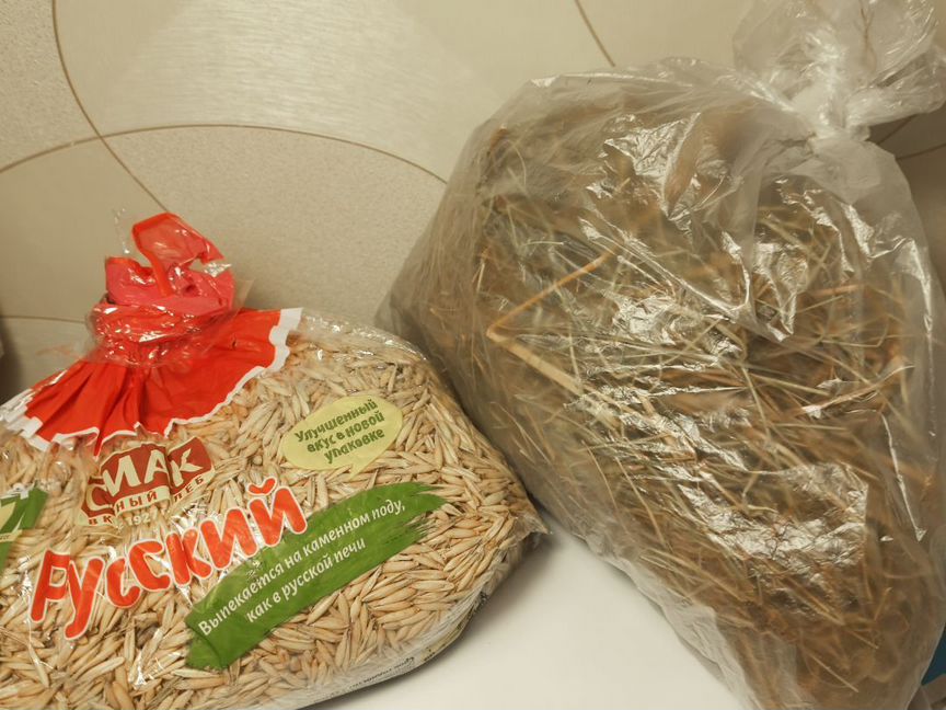 Овес и сено луговое для домашних животных