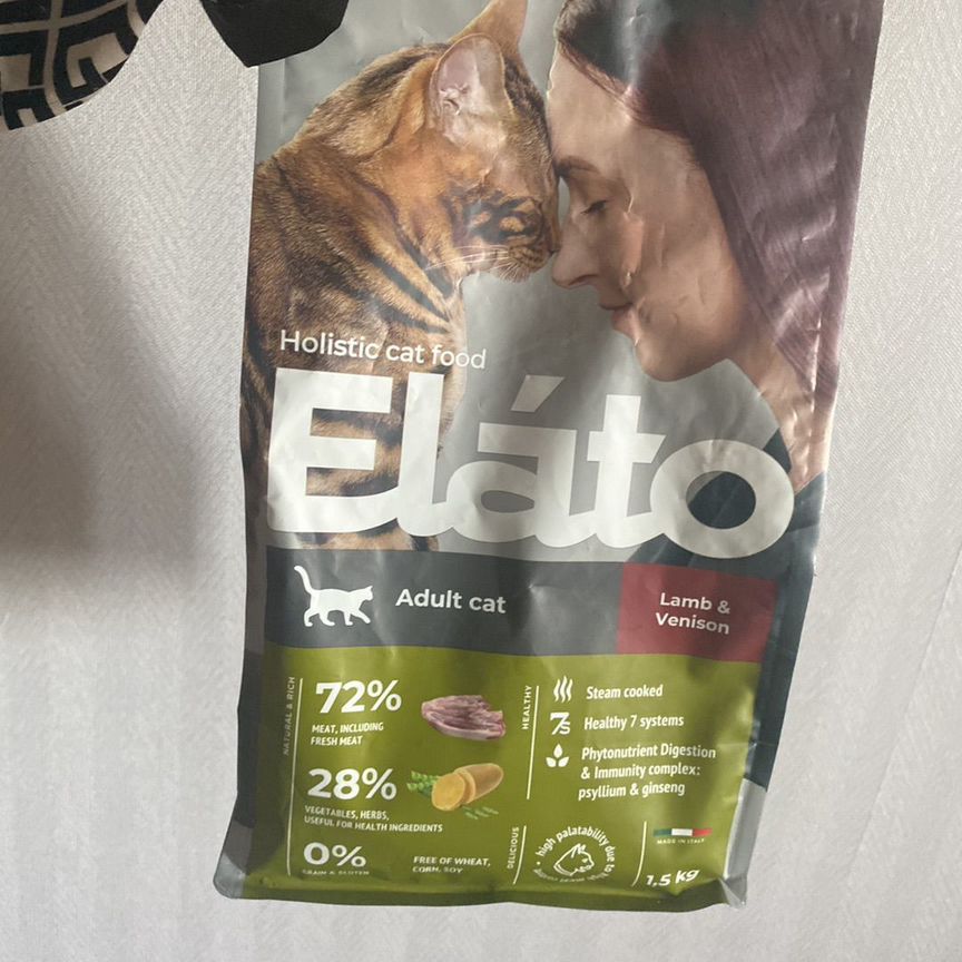Корм для кошек elato оленина с ягненком