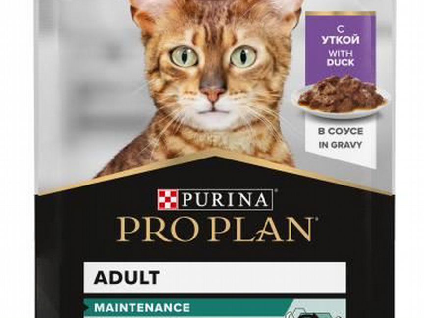 PRO plan adult нежные кусочки с уткой в соусе, вла