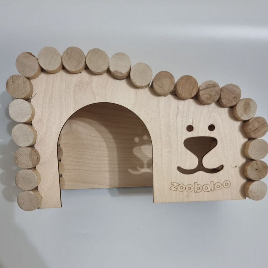 Эко домик для грызунов из палочек березы