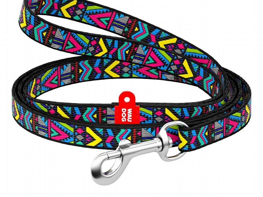 Поводок collar waudog Nylon 5240 с рисункомИнди 10