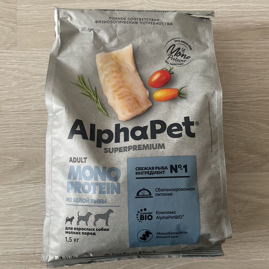 Корм alphapet для собак monoprotein