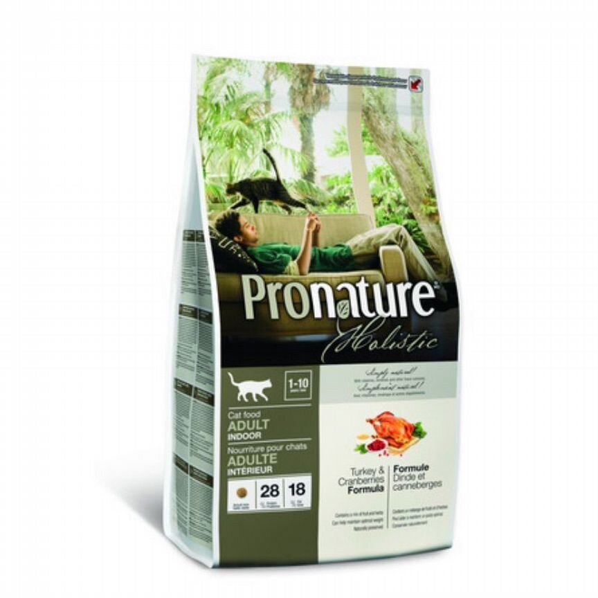 Pronature holistic adult indoor, 5,44 кг