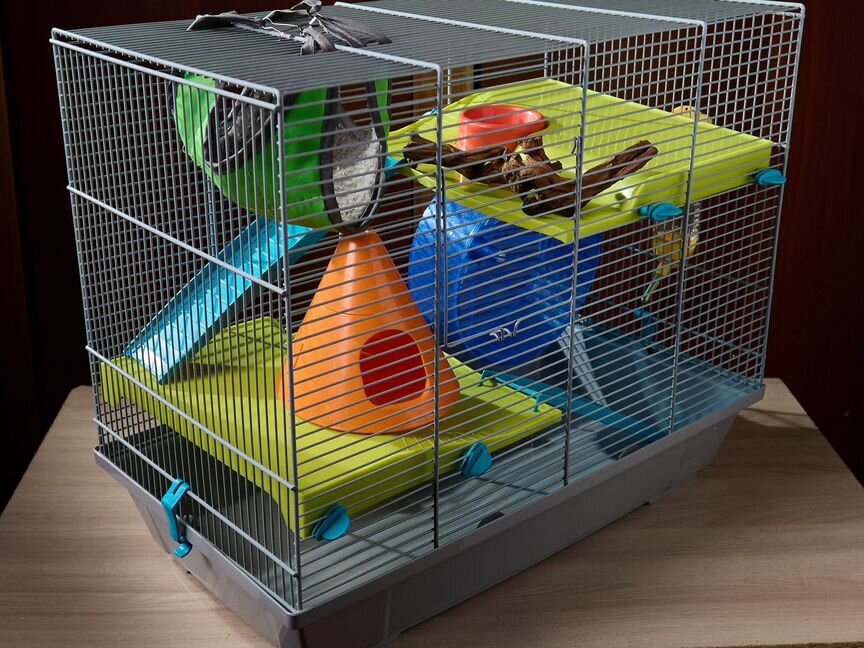 Трехэтажная клетка для хомяков грызунов крысенка