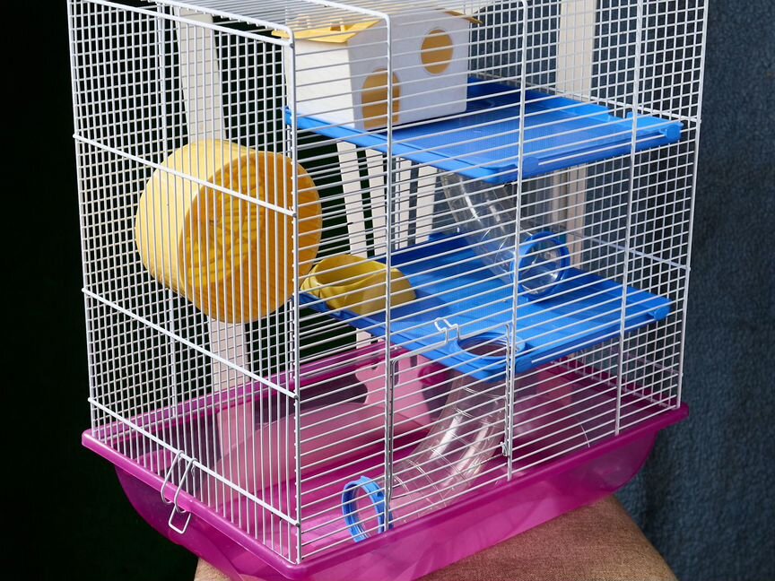 Трехэтажная клетка для хомяков крысы