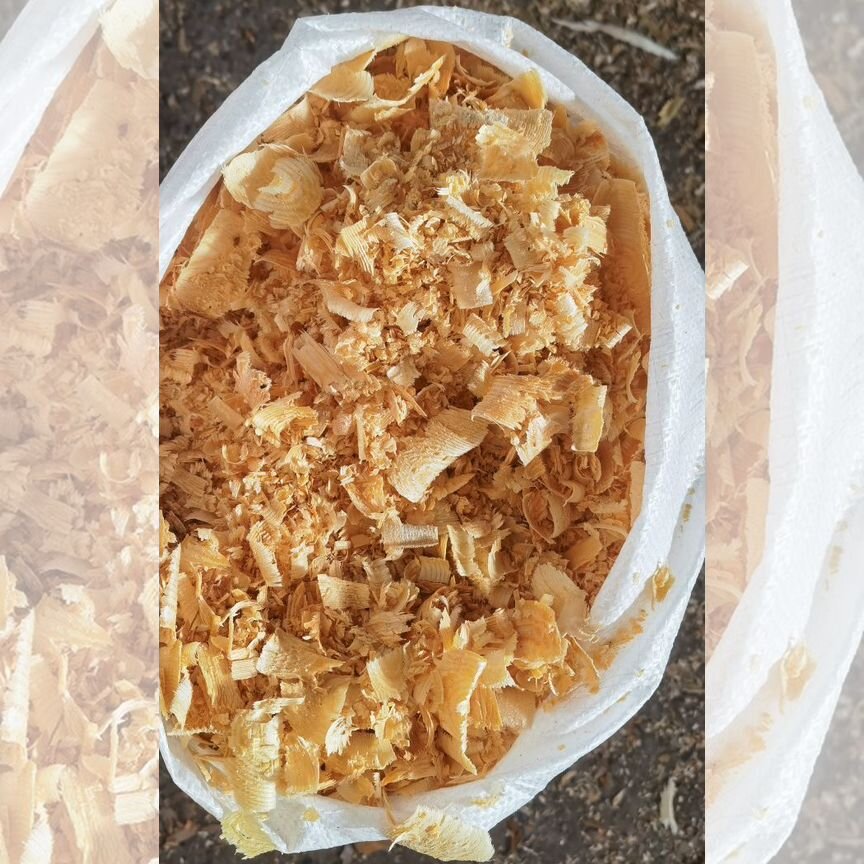 Опилки в мешках