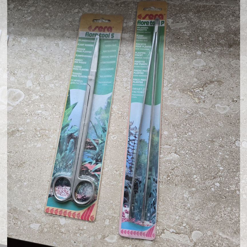 Пинцет и ножницы для ухода за растениями в аквариу