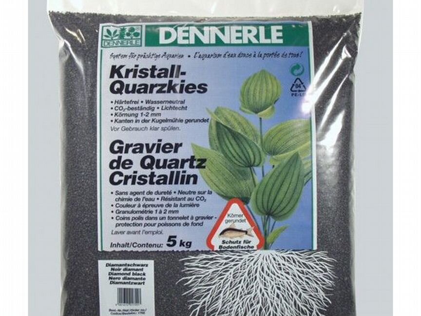 Dennerle Crystal Quarz фракция 1-2mm (цвет черный)
