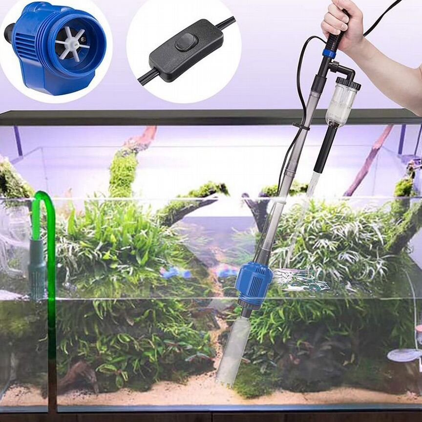 Сифон-грунтоочиститель для аквариума электрический