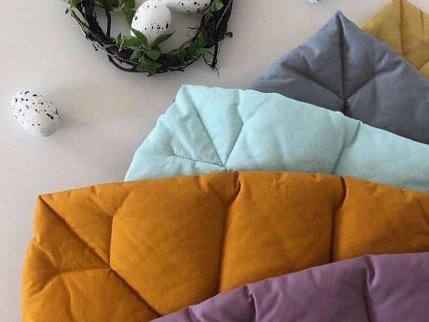 Коврик-лежанка 70/60 цвет горчица