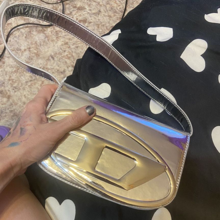 Сумка diesel серебряная