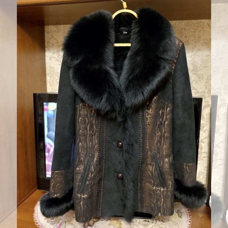 Дубленка натуральная женская 46 48