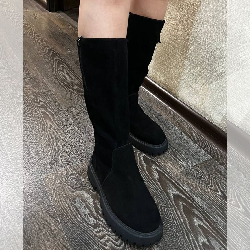 Сапоги женские зимние натуральная замша 40