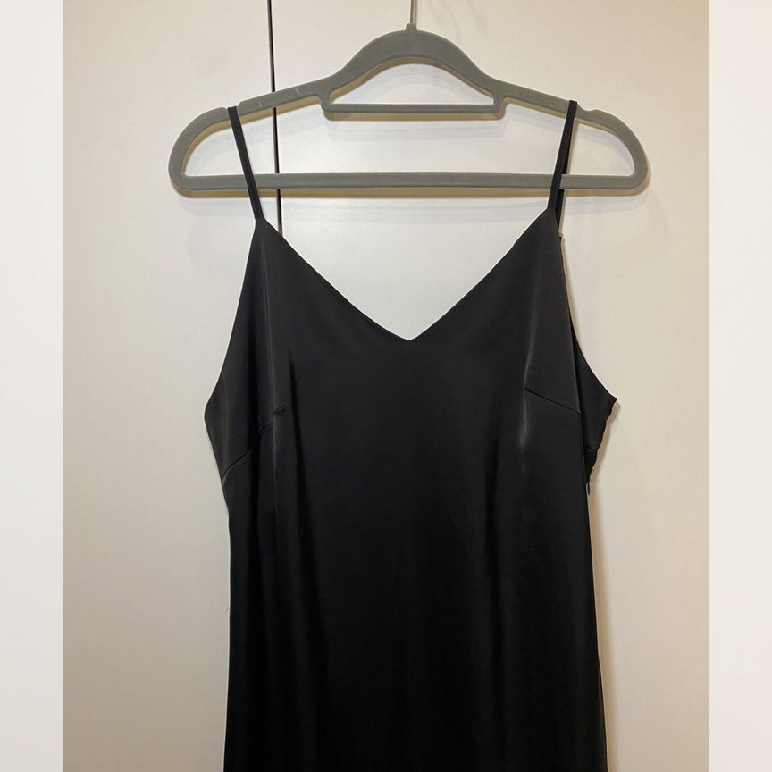 Платье комбинация черное