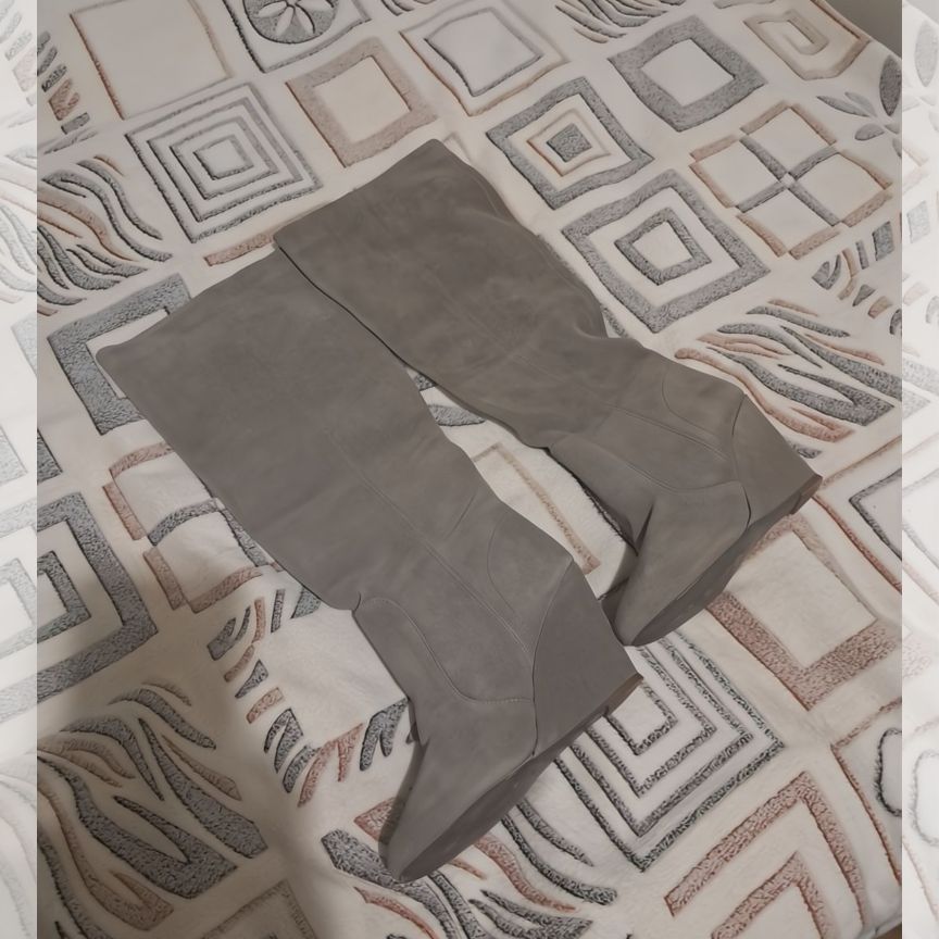 Сапоги женские натуральная замша 38