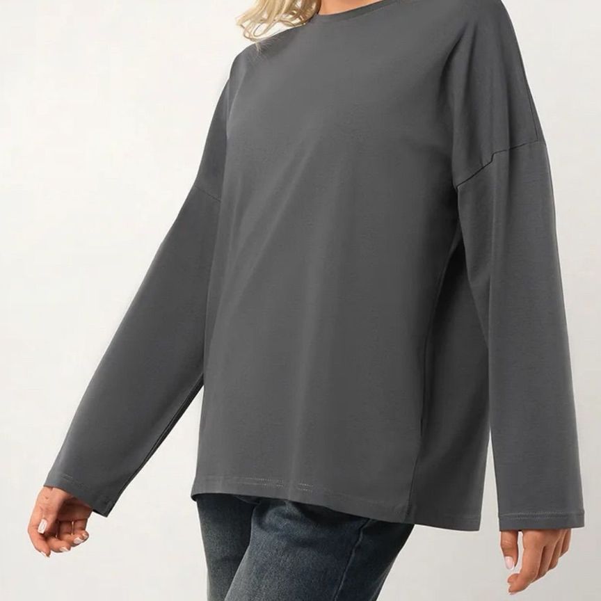 Лонгслив серый